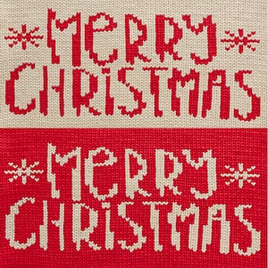 Merry Christmas Motif Intarsia Chart for Knitting, Crocheting, Cross ...