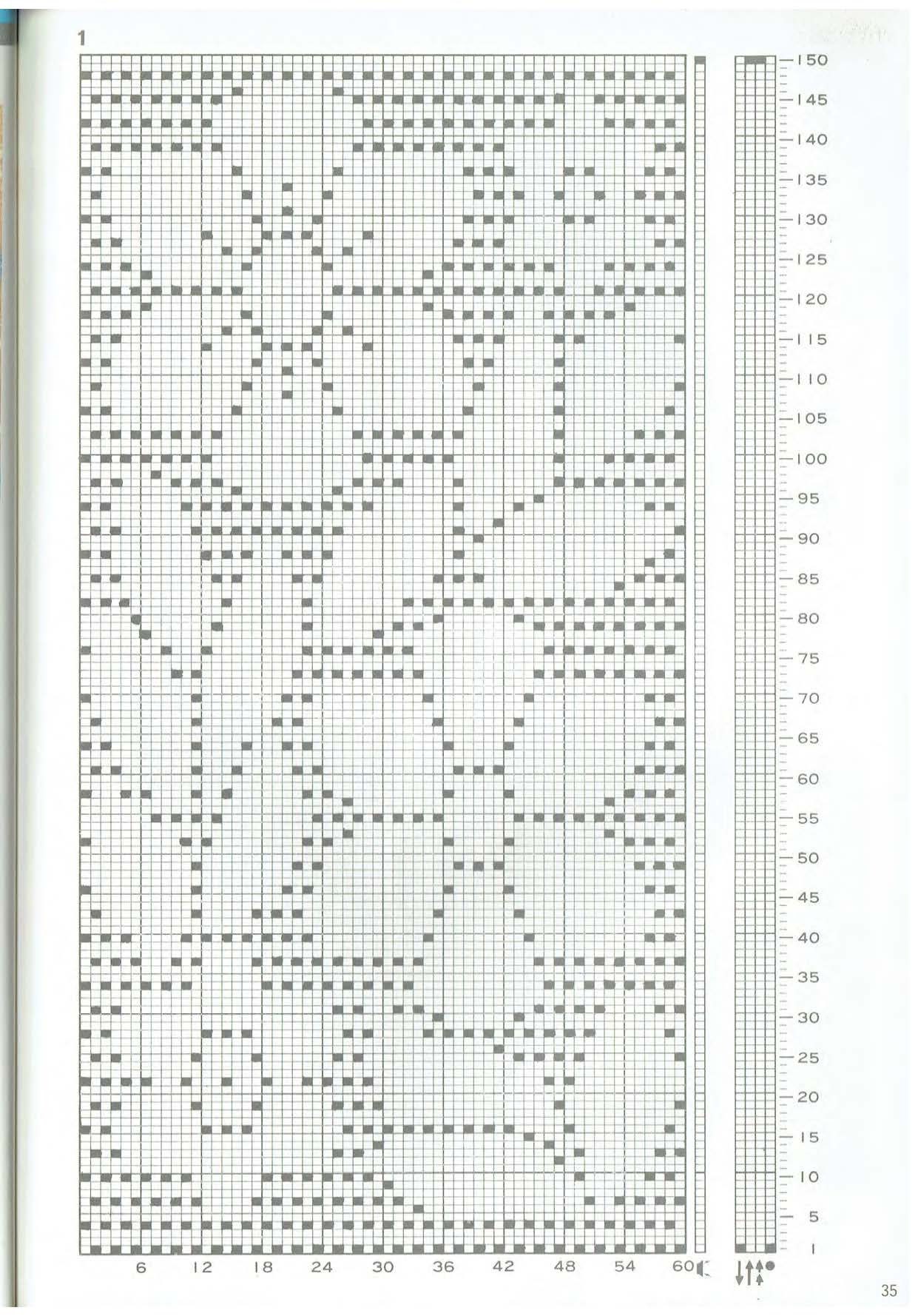 Lace Charts for Electronic Knitting Machines 60 Stitches/150 Rows ...