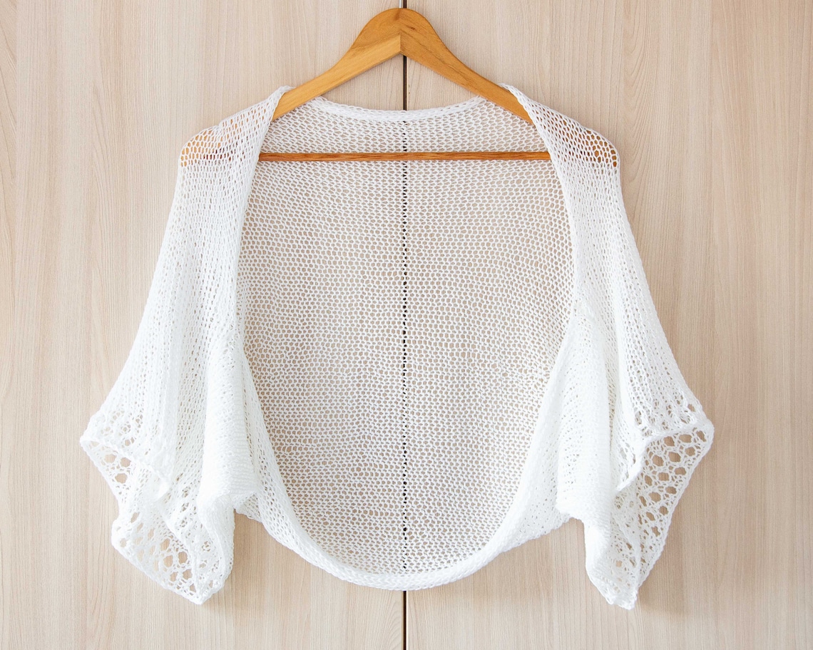 KNITTING PATTERN Summer Cotton Cardigan Pdf Easy Tutorial Knit | Etsy UK