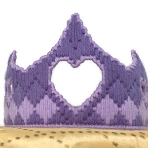 Plastic Canvas Pattern PDF Princess Crown Purple Dressup Kids Play ...