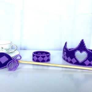 Plastic Canvas Pattern PDF Princess Crown Purple Dressup Kids Play ...
