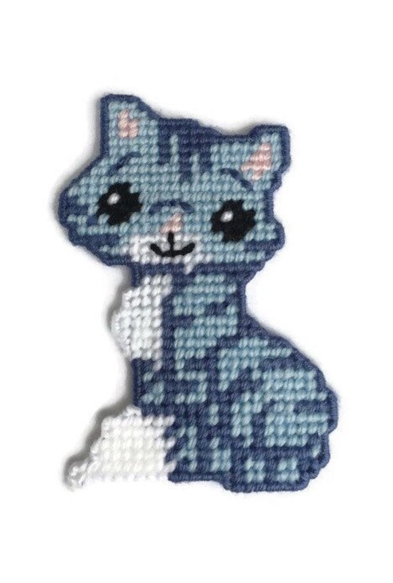 Blue Kitty Cat Plastic Canvas Pattern Instant Downloadeasy niños Kitten ...