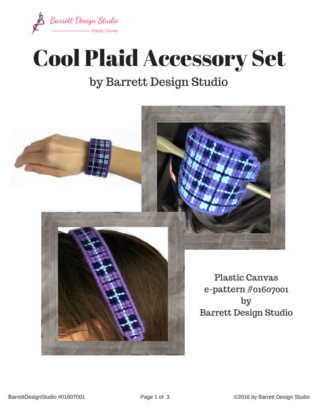 Cool Plaid Accessory Set Kids Dress up Plastic Canvas E-pattern Instant ...