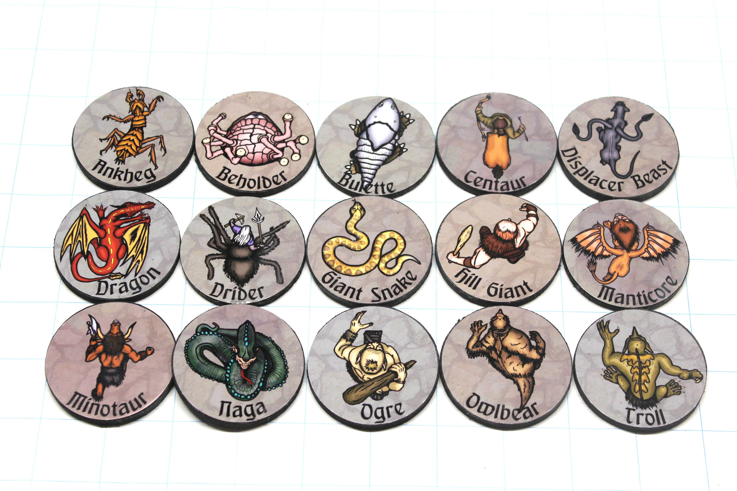 YOU PICK 40 Mediums or 20 Larges or a Combo Tabletop RPG 2-dimensional ...