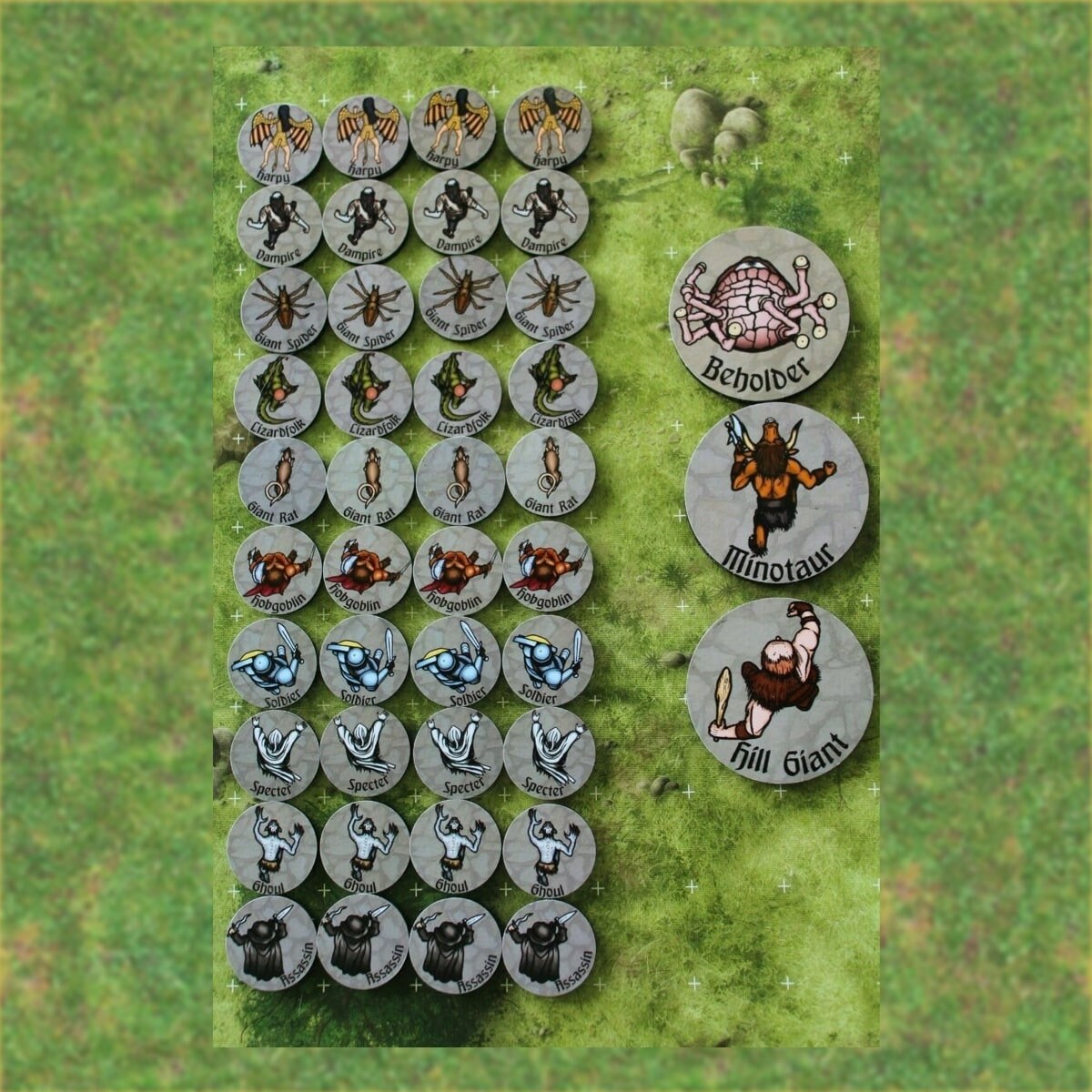 Monster Expansion 2 Tabletop RPG 2-dimensional Miniatures Game Tokens D ...