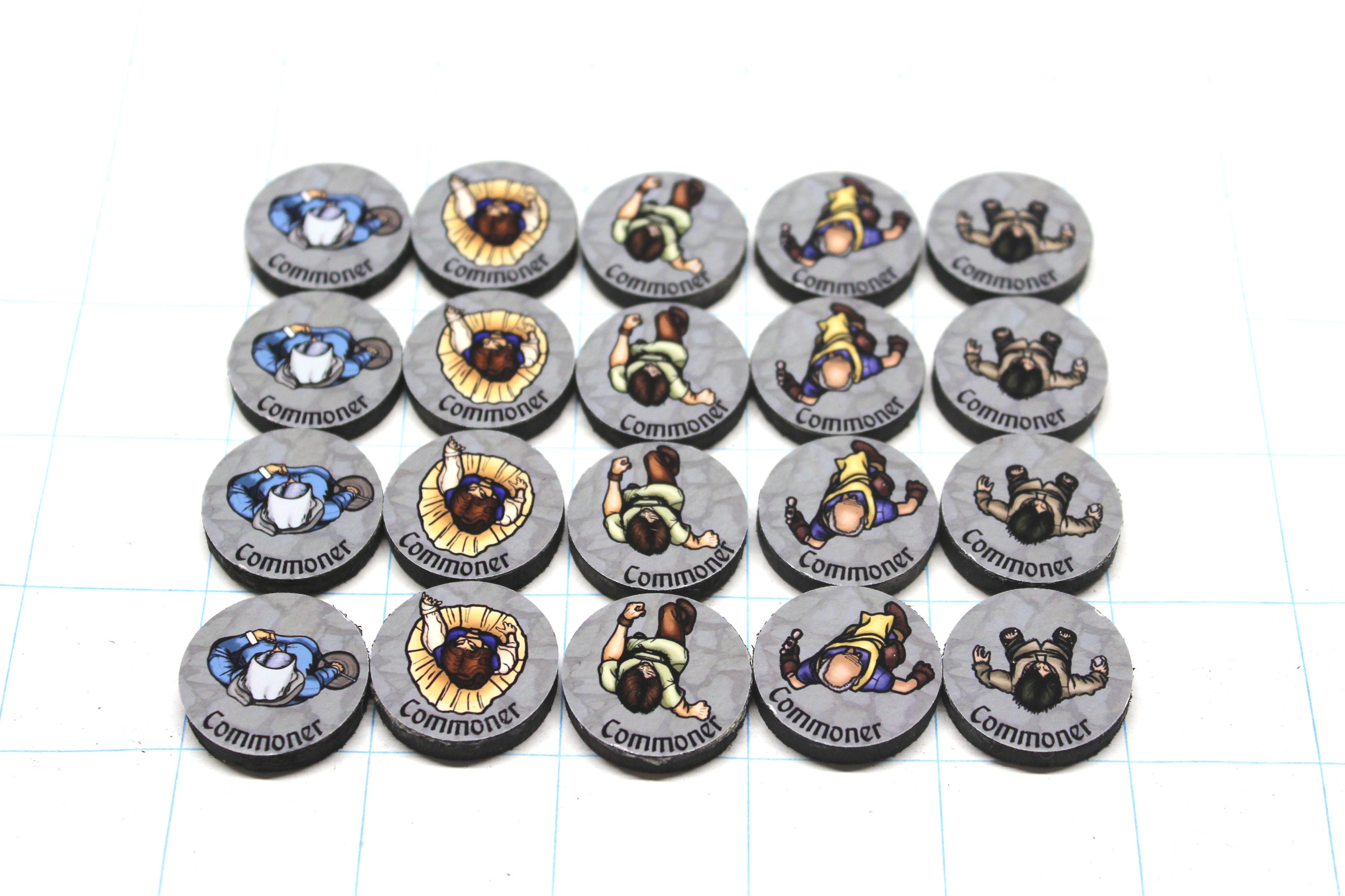Fantasy NPC Commoners Set Tabletop RPG 2-dimensional Miniatures Game ...