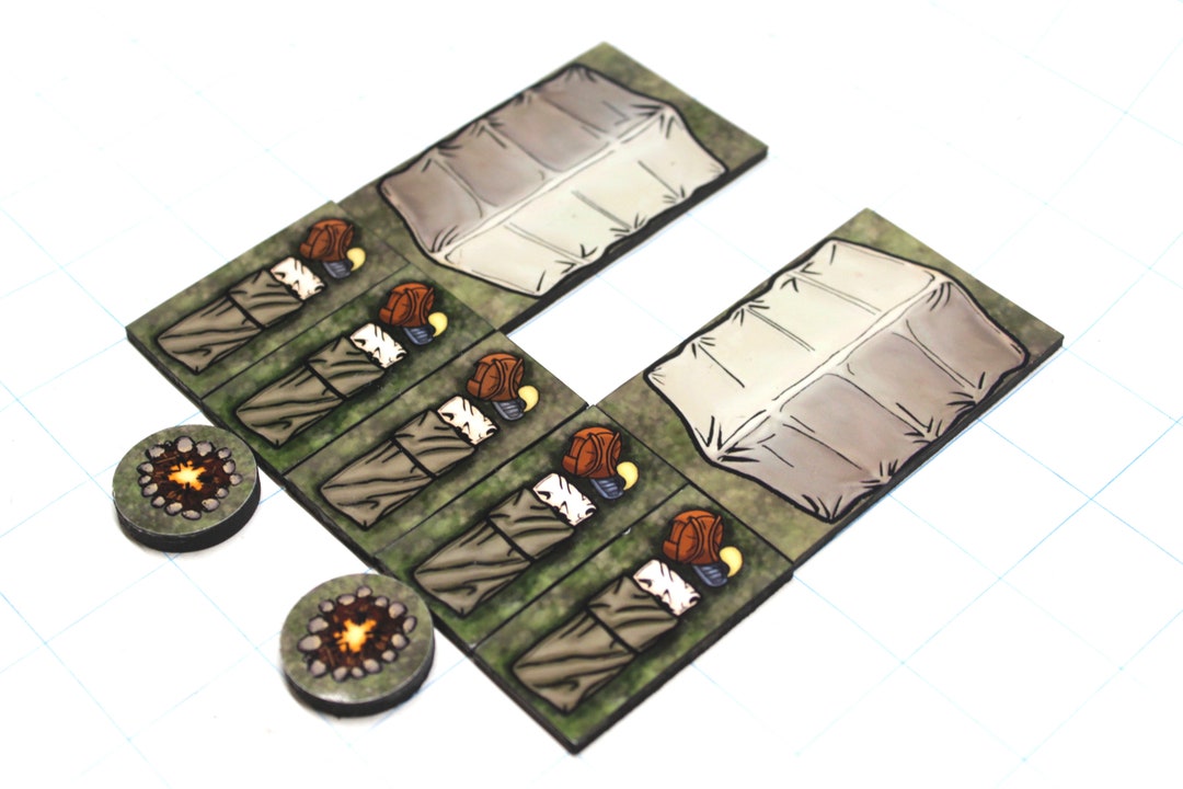 Adventurer's Camp Set Tabletop RPG 2-dimensional Miniatures Game Tokens ...