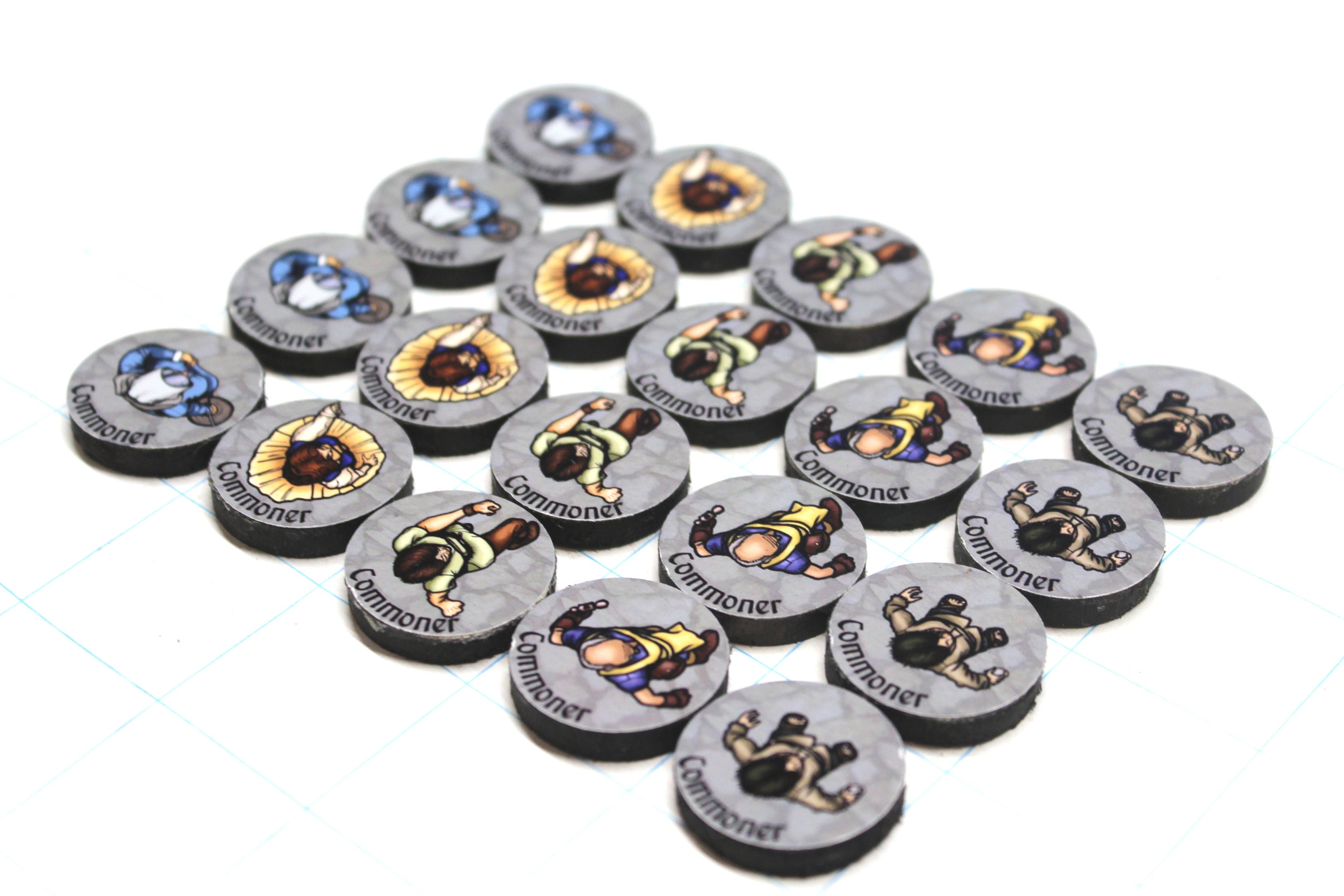 Fantasy NPC Commoners Set Tabletop RPG 2-dimensional Miniatures Game ...