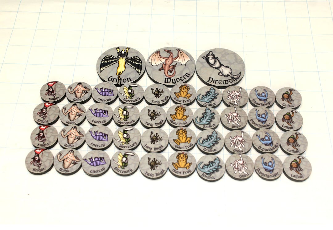 Monster Expansion 6 Tabletop RPG 2-dimensional Miniatures Game Tokens D ...