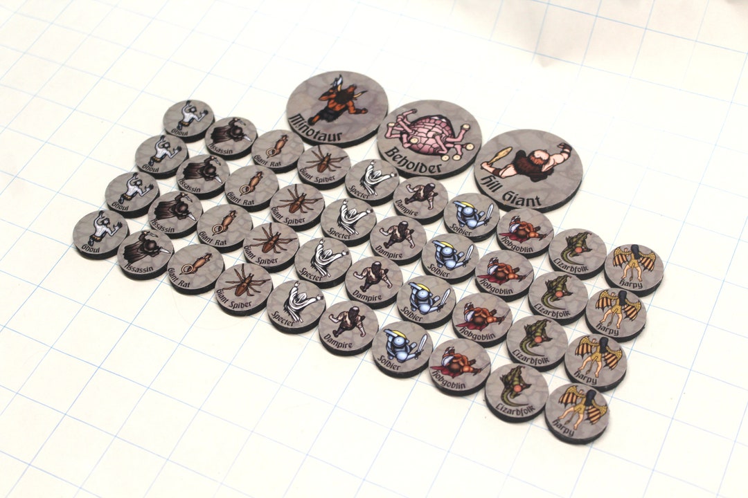 Monster Expansion 2 Tabletop RPG 2-dimensional Miniatures Game Tokens D ...