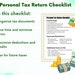 Tax Checklist Preparer Checklist Cheat Sheet Tax Return Income Tax Prep ...