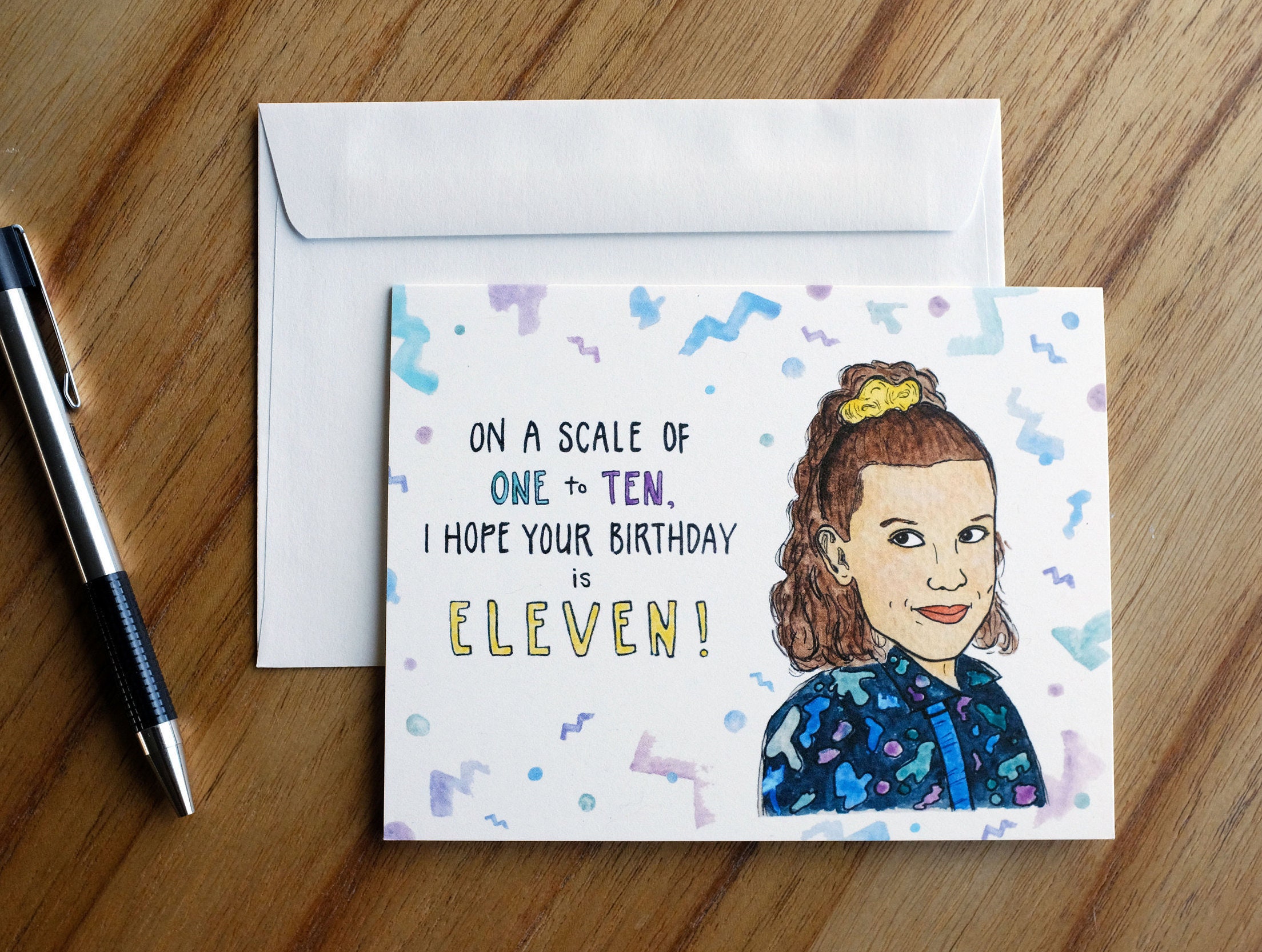 PRINTABLE Stranger Things Card Hope Your Birthday is Eleven - Etsy