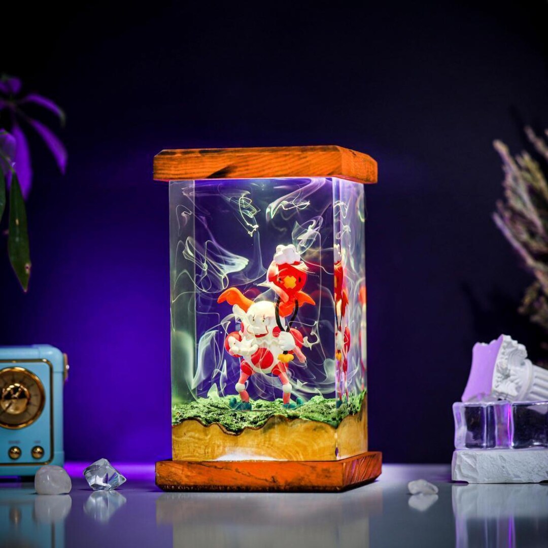 Mr. Mime Pokemon Epoxy Night Lamp, Psychic Type Art Night Light, Unique ...