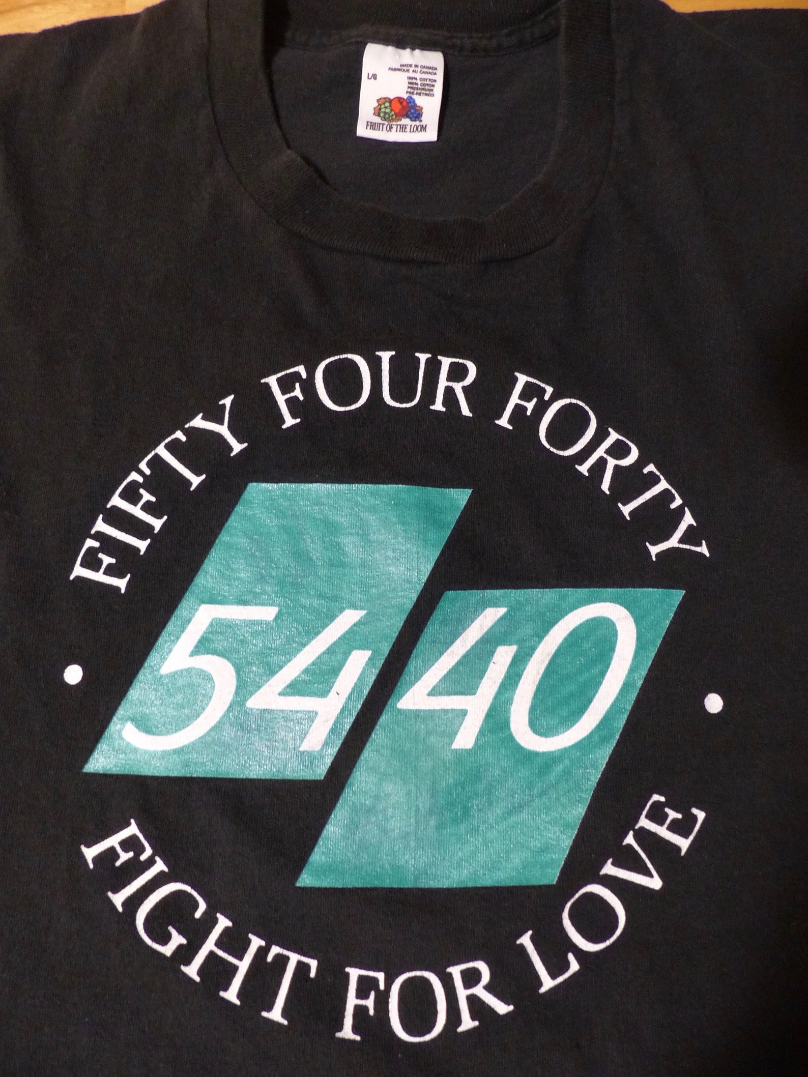 Fifty Four Forty 54-40 "Fight for Love" 1989/90 T Shirt Large Canadian ...