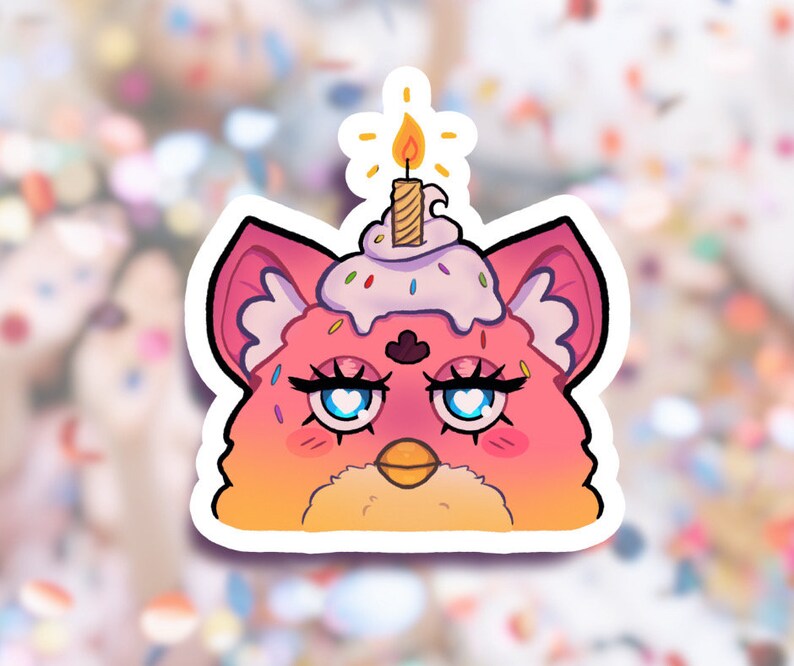 Furby Goo Slime Clown Cry Baby Cake Birthday Cute Kawaii Anime Toy ...