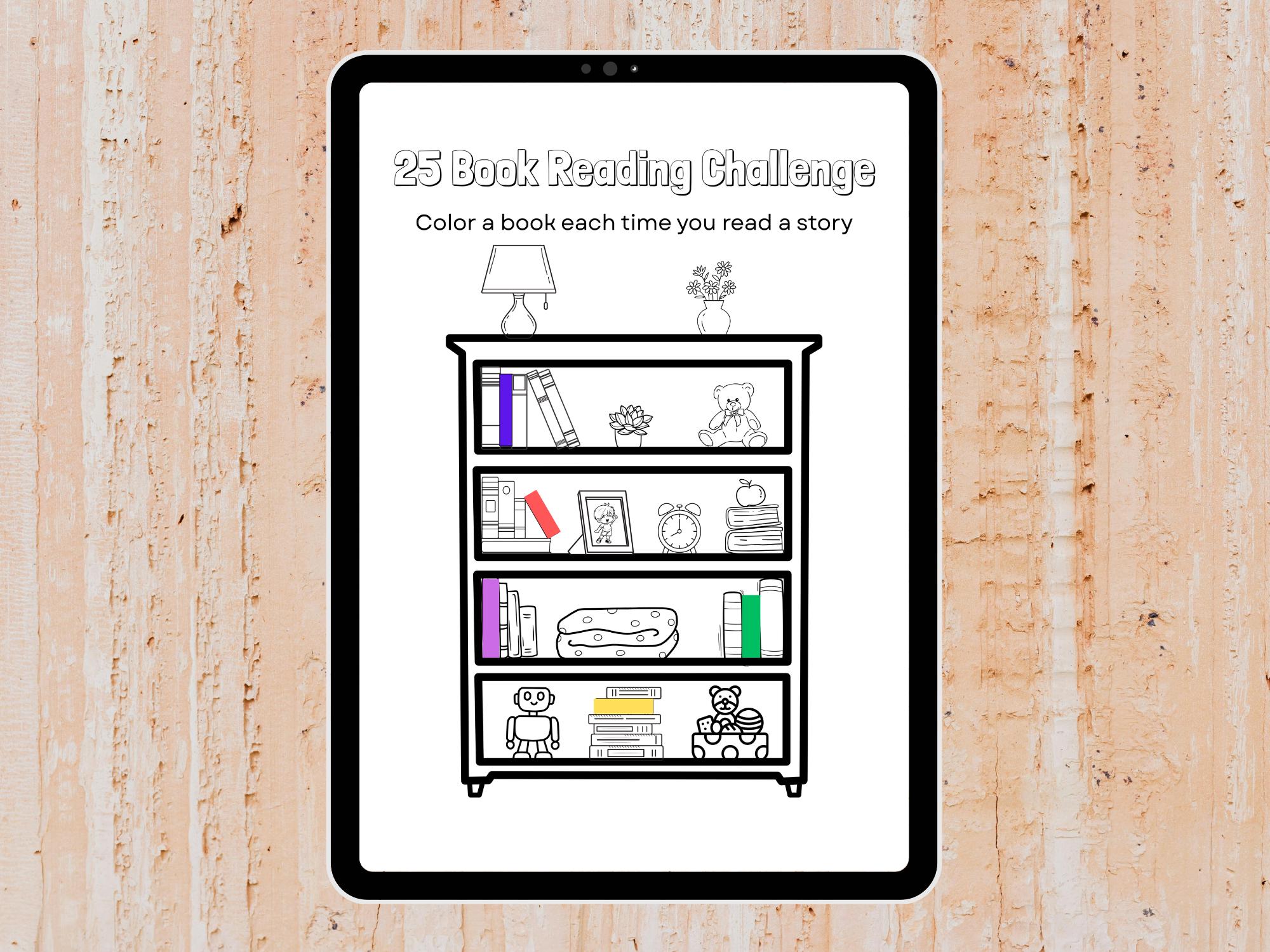 25 Book Reading Challenge Printable | Kids Reading Log, Homeschool ...