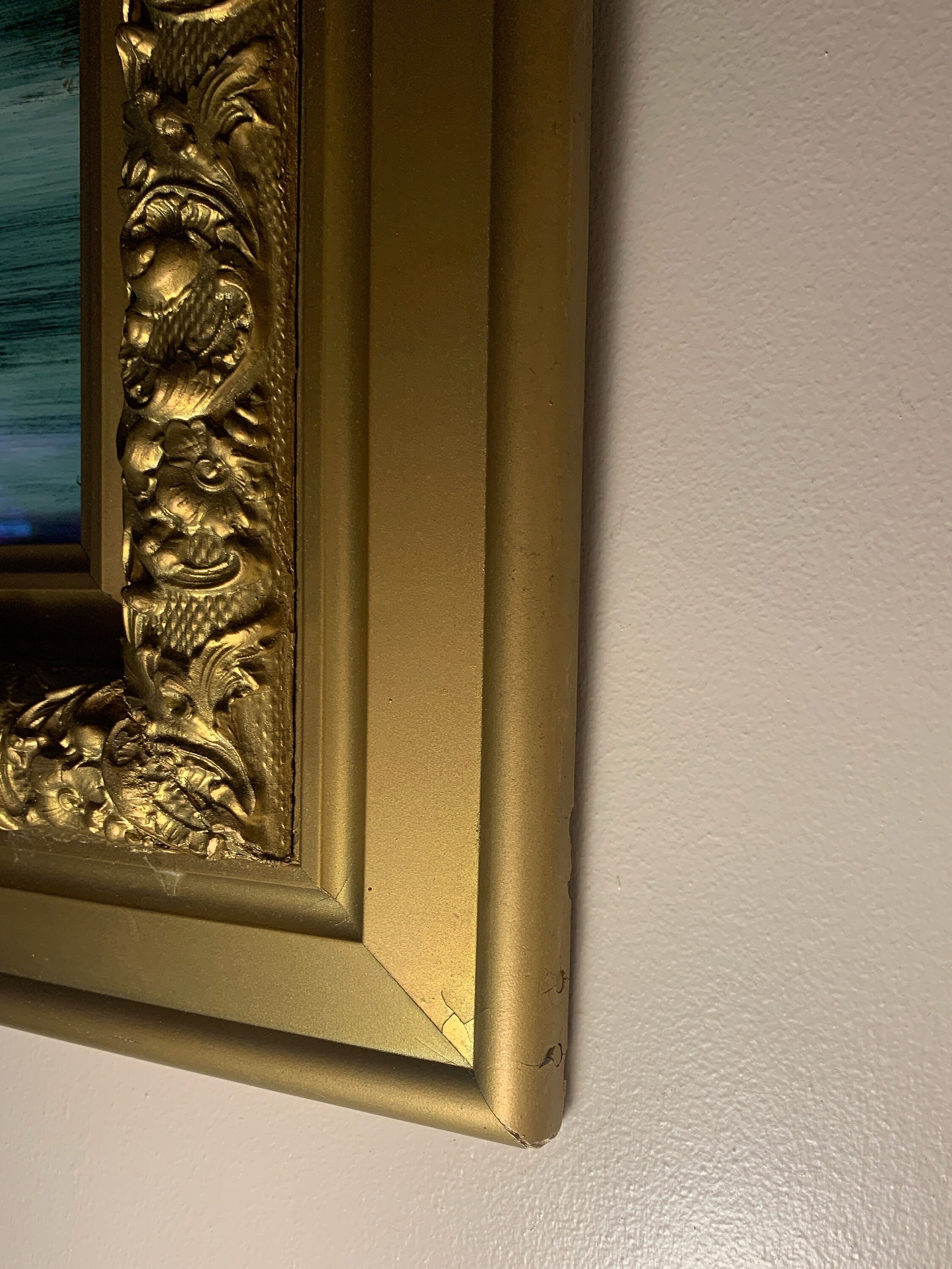 Vintage Reverse Painting on Glass Painting Titled Scene in Venice Folk ...