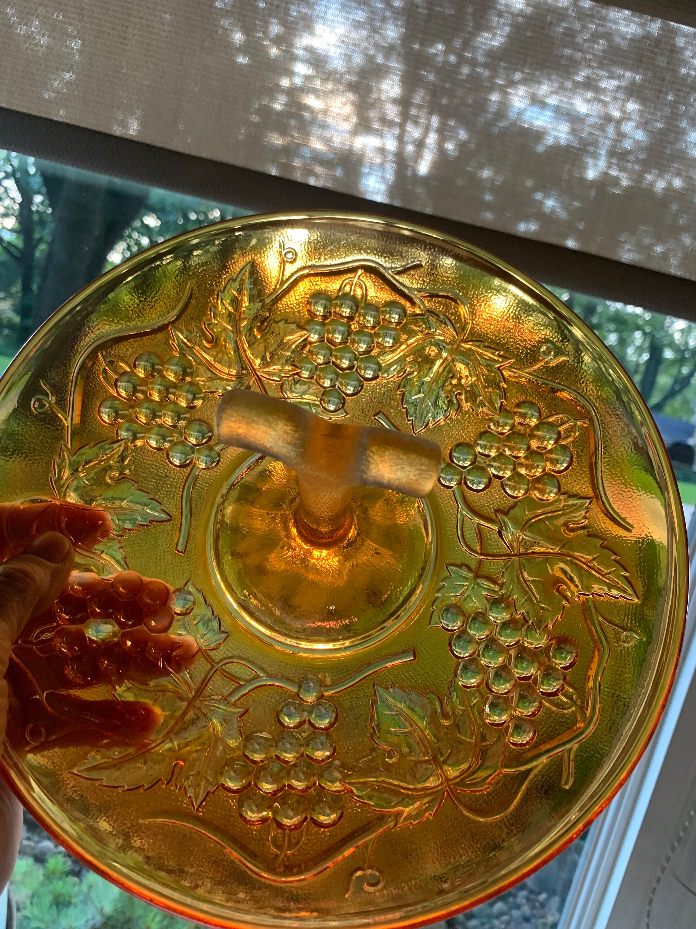 Vintage Imperial Carnival Glass Marigold Twig Handle - Etsy