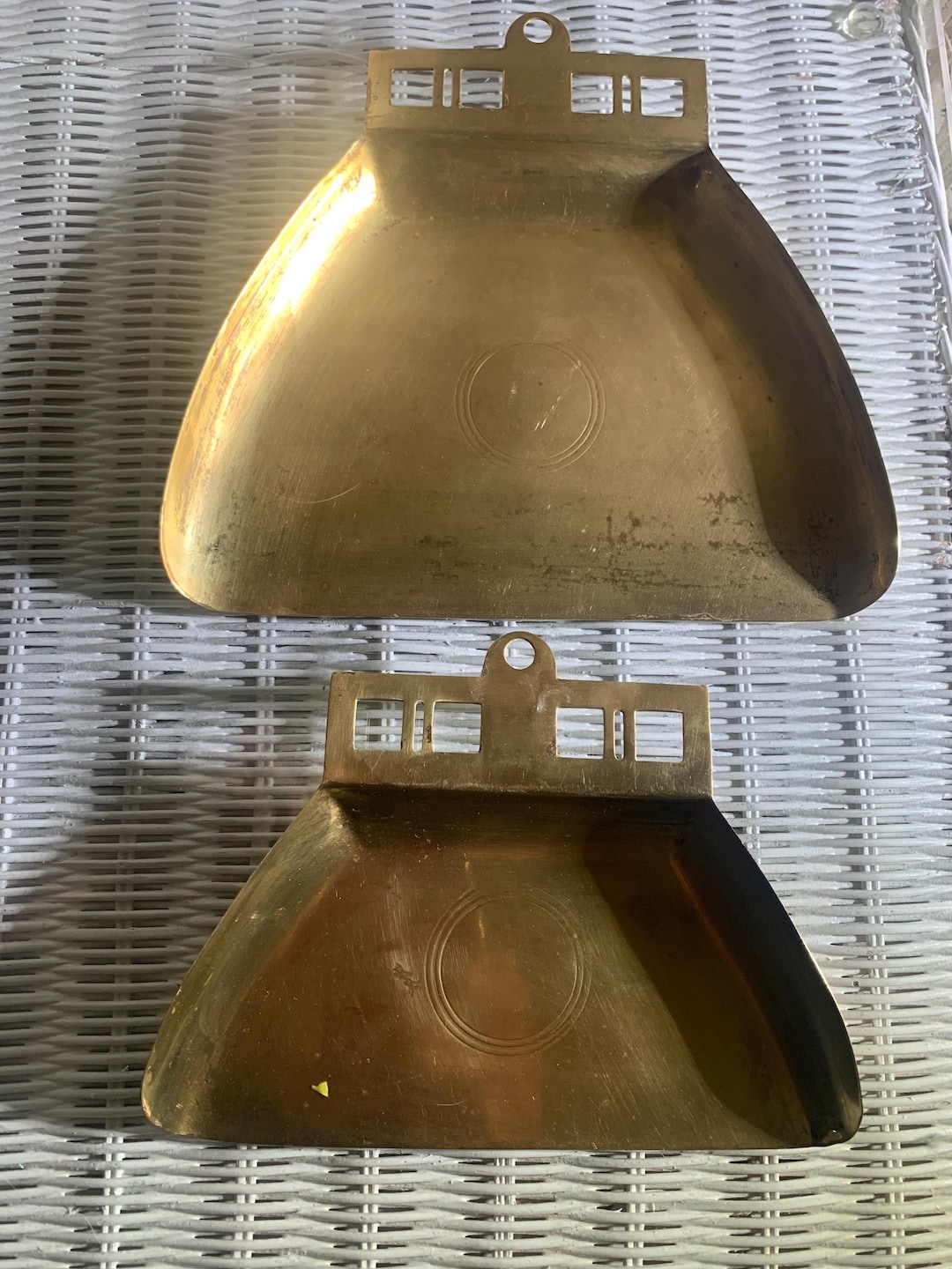 Antique 1920’s Arts & Crafts Mission Royal Rochester Brass Table Crumb ...