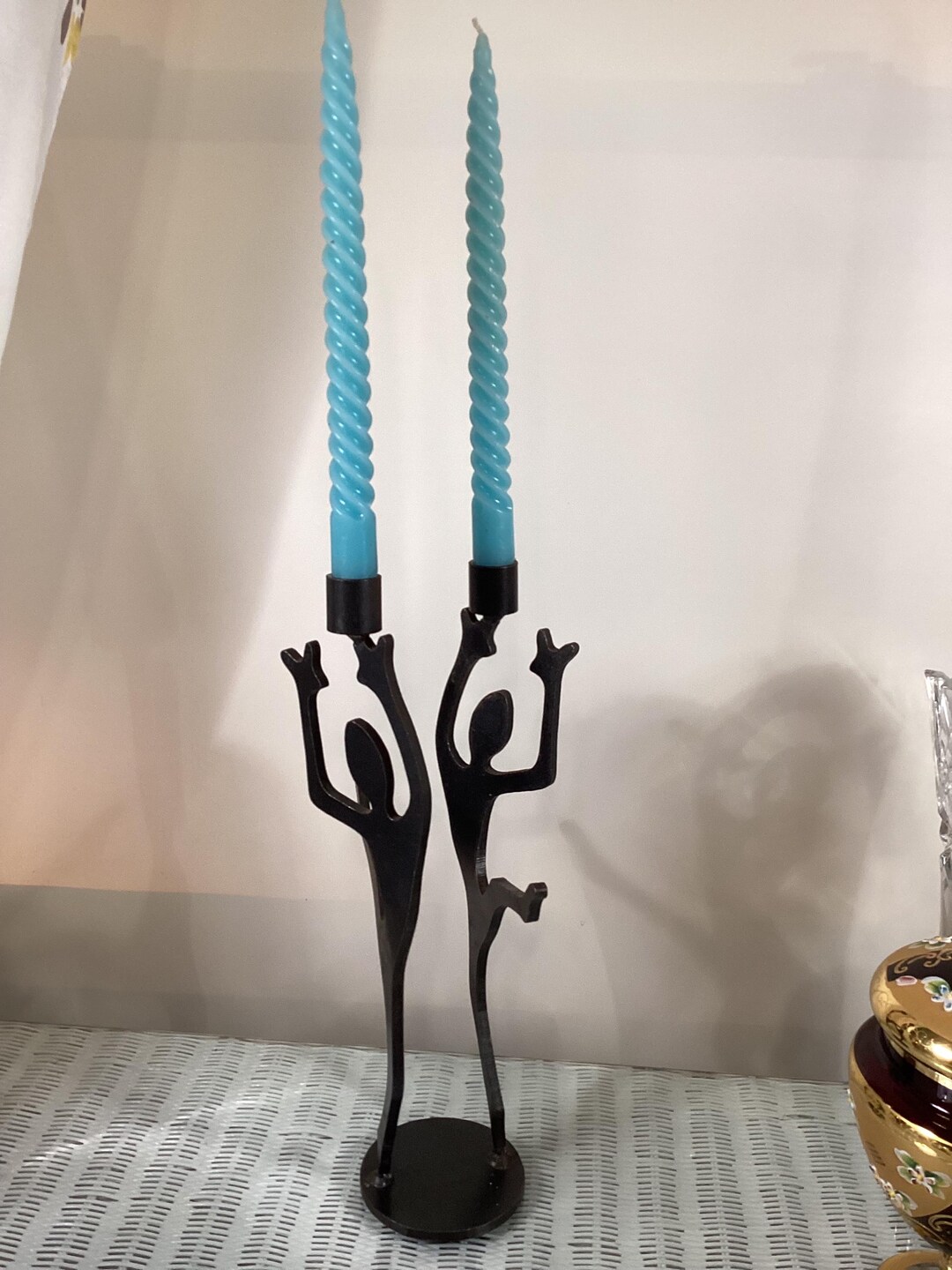 Metal Ballet Dancers Sculpture Candelabra Candlestick Holder Figural ...