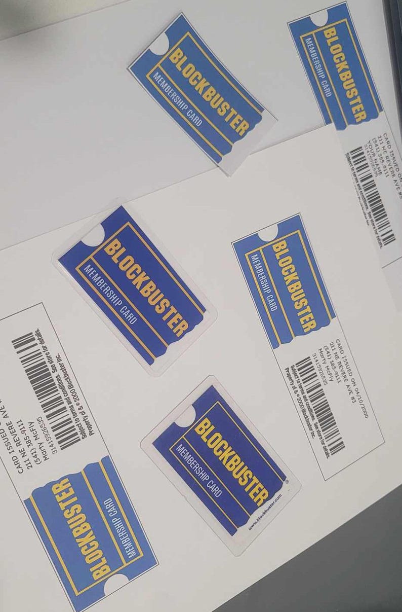 Downloadable Edit-able Blockbuster Membership Card - Etsy
