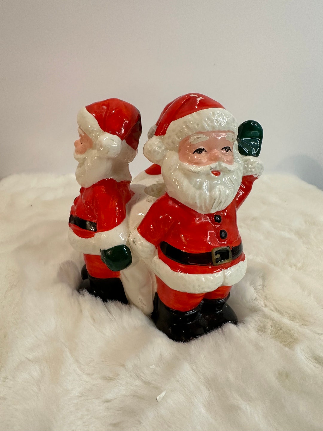 Vintage 1960s Ceramic Ron Gordon Designs Christmas Santa Candle Holder ...