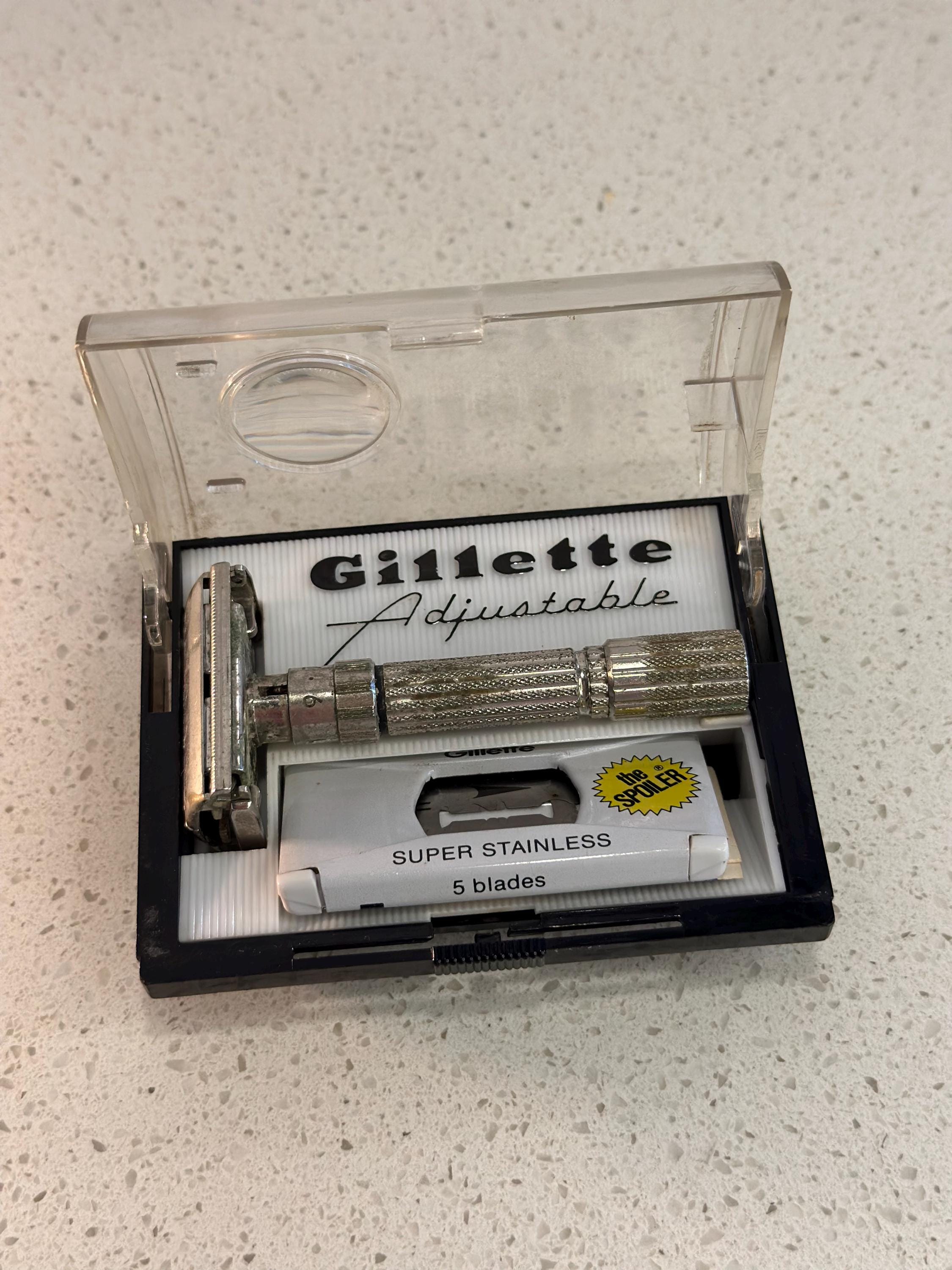 1960s Gillette Fatboy Adjustable Razor in Case With Extra Spoiler ...
