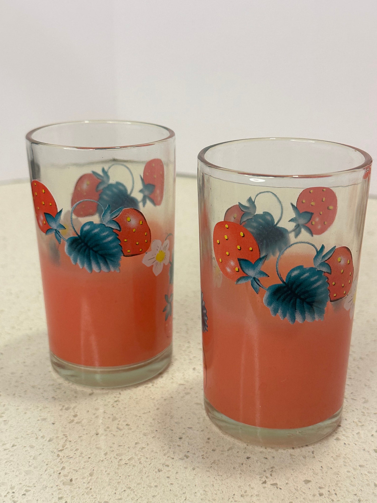 Vintage Luminarc Glass Strawberry Design Juice Pitcher and 6 Glasses - Etsy