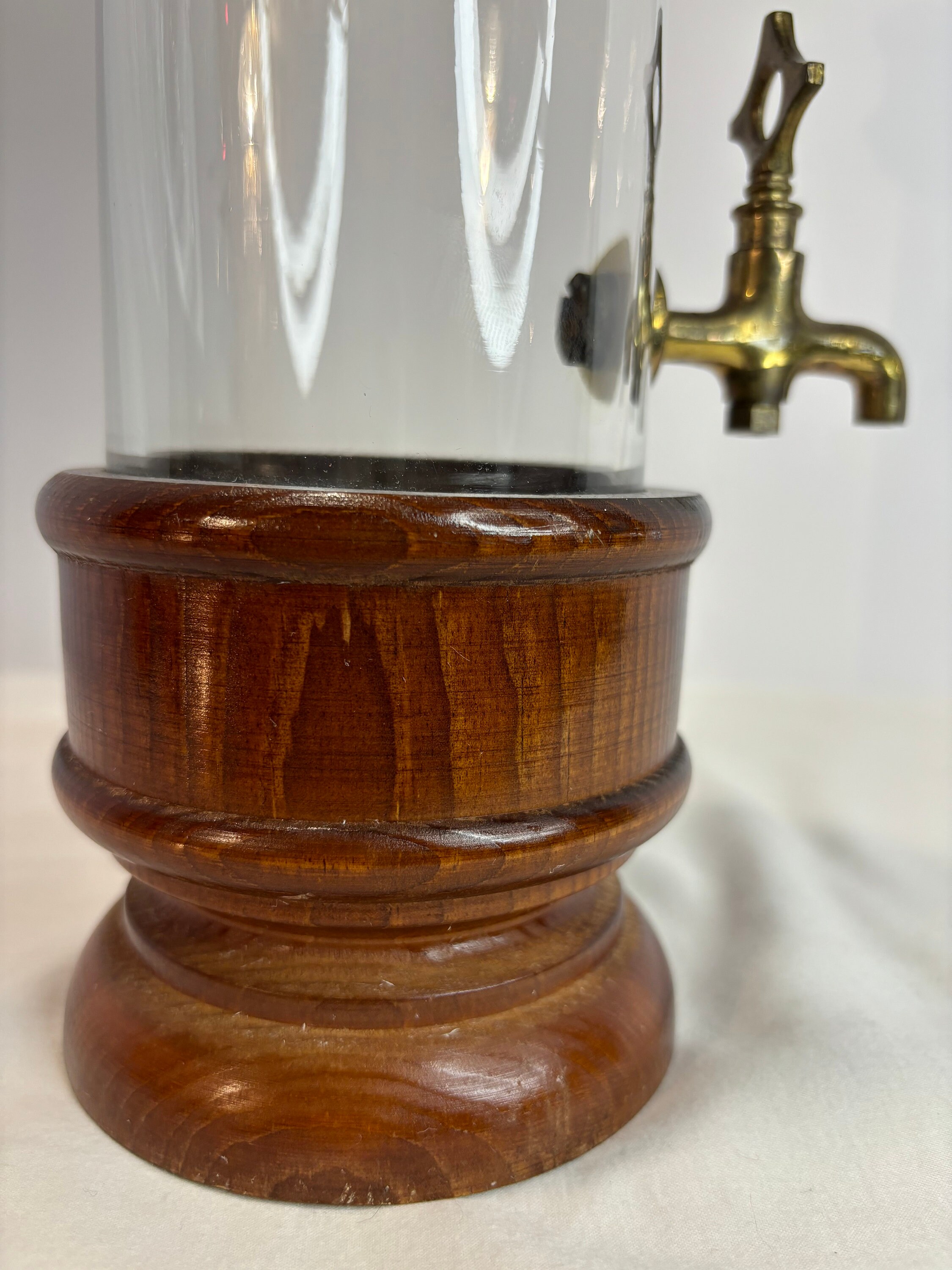 1950s Mid Century Scotch Wooden and Glass Decanter/dispenser - Etsy