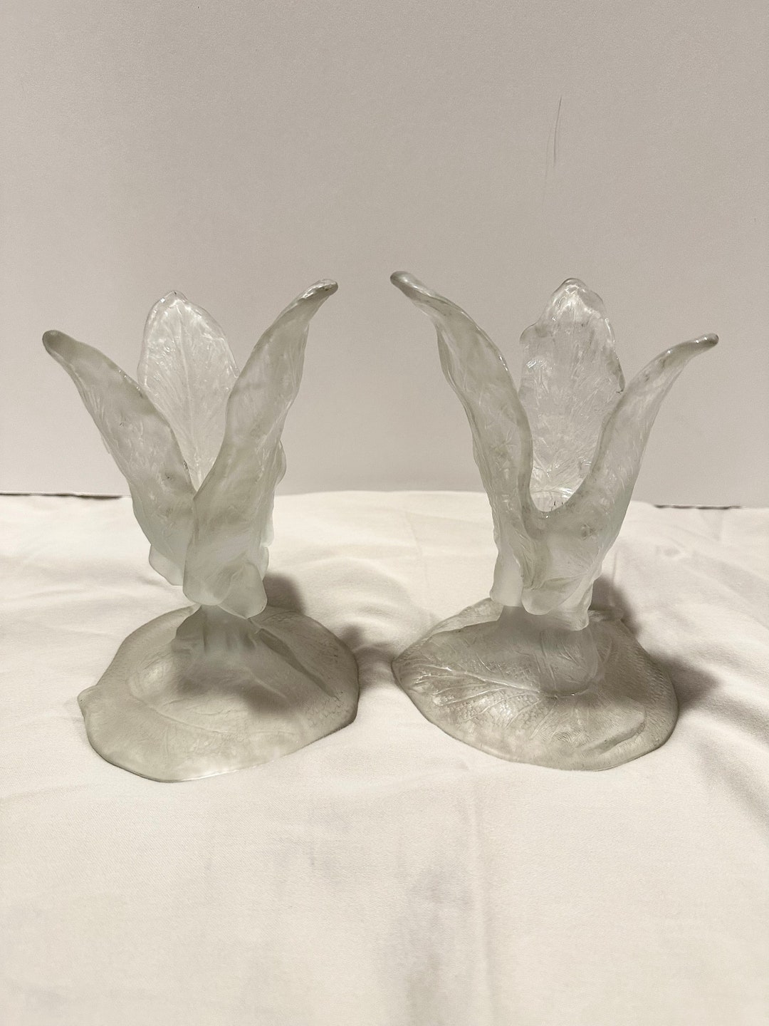 Stunning Antique Pair of Cambridge Glass Candle Holders in Everglade ...