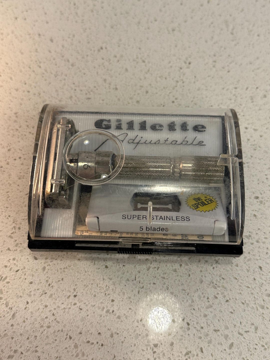 1960s Gillette Fatboy Adjustable Razor in Case With Extra Spoiler ...