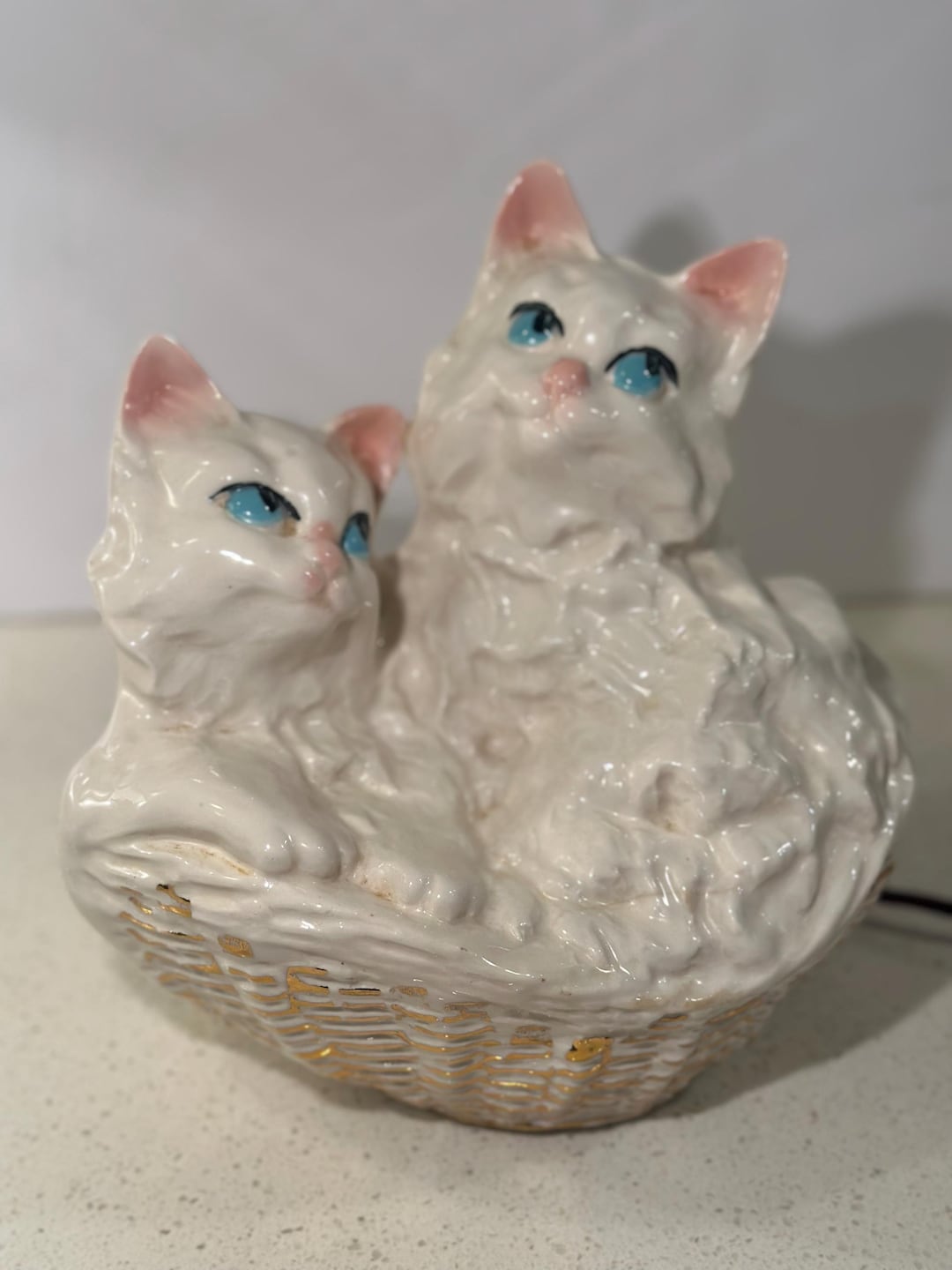 1950s MCM Rare Leland Claes “two Kittens in a Basket” Siamese Twins ...