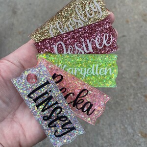 Custom Glittered Acrylic Name Tag/plate for 40oz Stanley H2.O Quencher ...