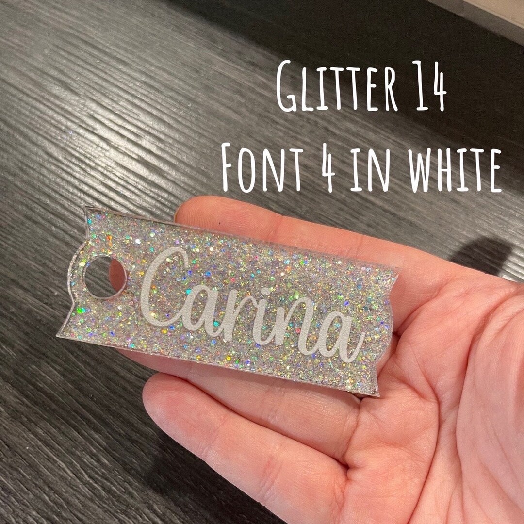Custom Glittered Acrylic Name Tag/plate for 40oz OG Stanley Tumbler - Etsy