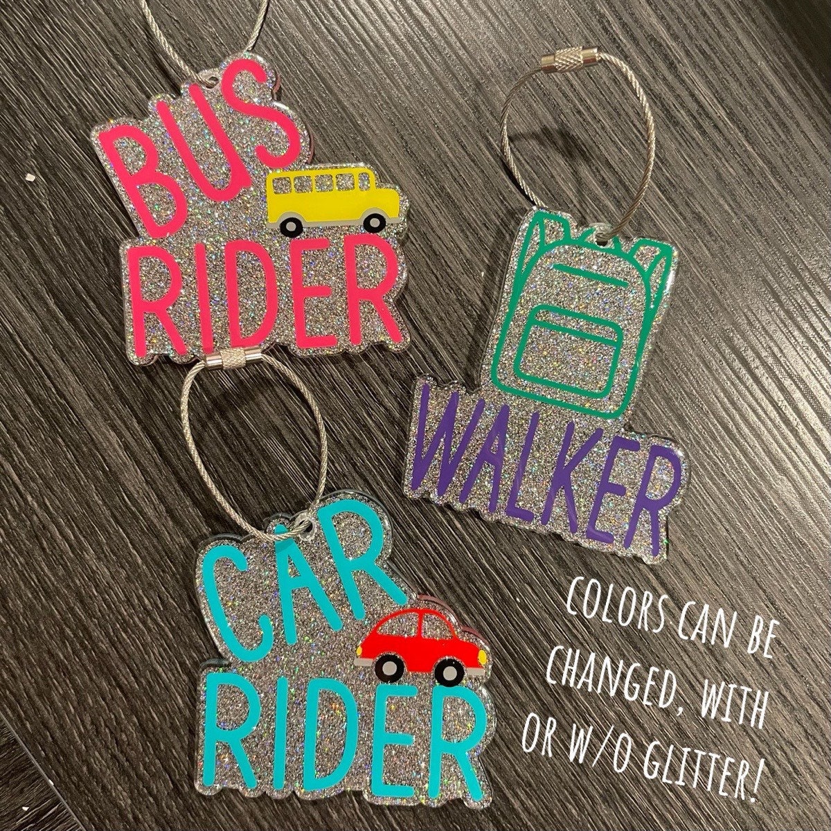 Backpack Tags/ Car Rider/ Bus Rider/ Walker/ Dismissal Tag - Etsy