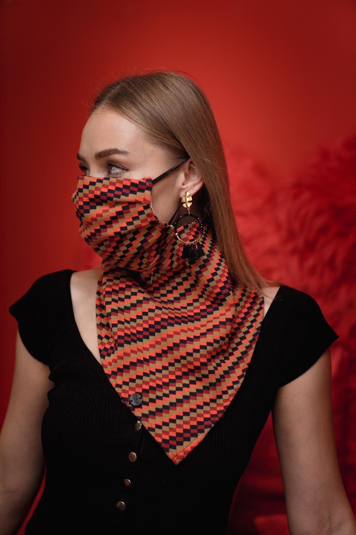 Adult Unisex knit MaskScarf-Anti-drop gaiter mask | Etsy