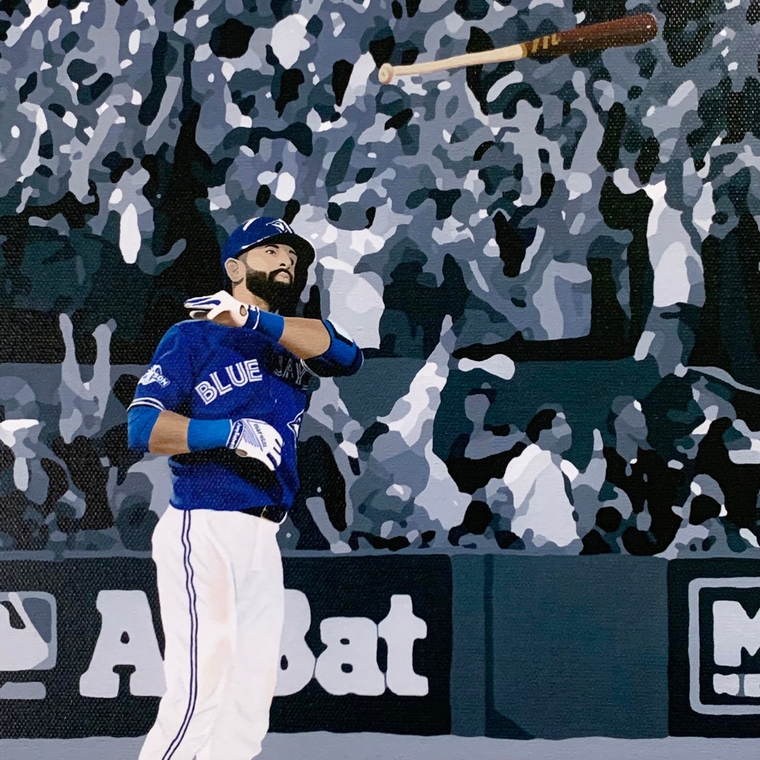 Jose Bautista Bat Flip // Canvas Print, Toronto Blue Jays - Etsy