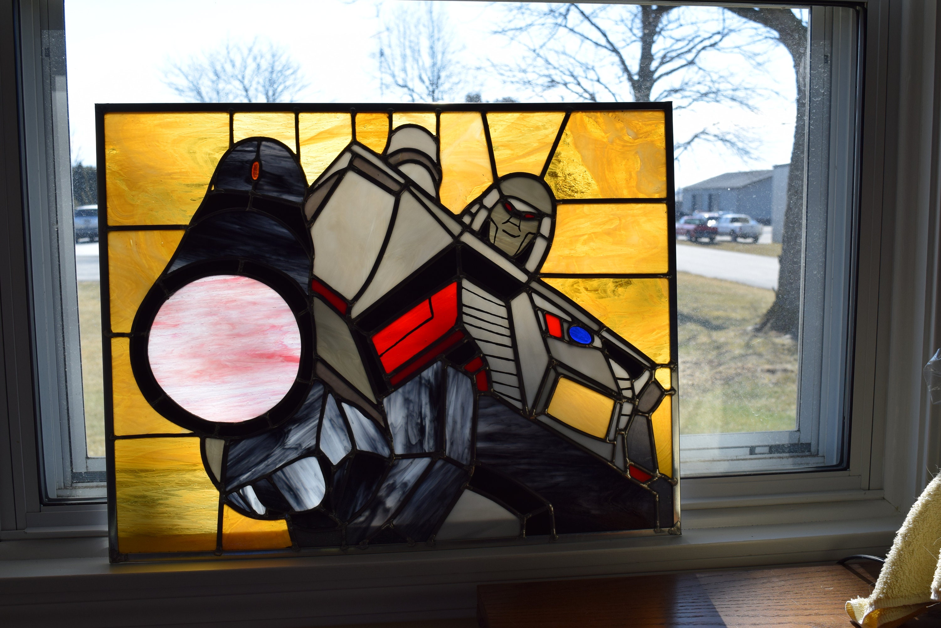 Transformers Megatron Leaded Stained Glass Panel - Etsy 日本