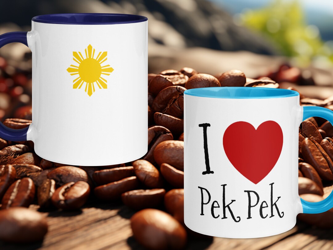 I Heart Love Pek Pek Mug With Color Inside Customizable Gift - Etsy