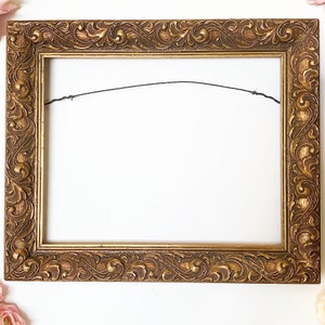 Vintage Gold Baroque Rectangle Carved Wood Frame With Leaf Pattern ...