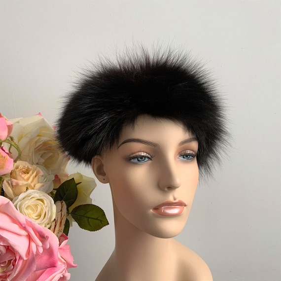 Vintage Kates Black Fur Pill Box Hat, Formal Winter H… - Gem