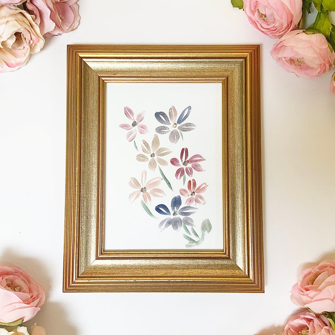 Vintage Classic 5x7 Various Gold Hues Wall Hanging Rectangle Wood Frame, Minimalist Art Frame - Etsy