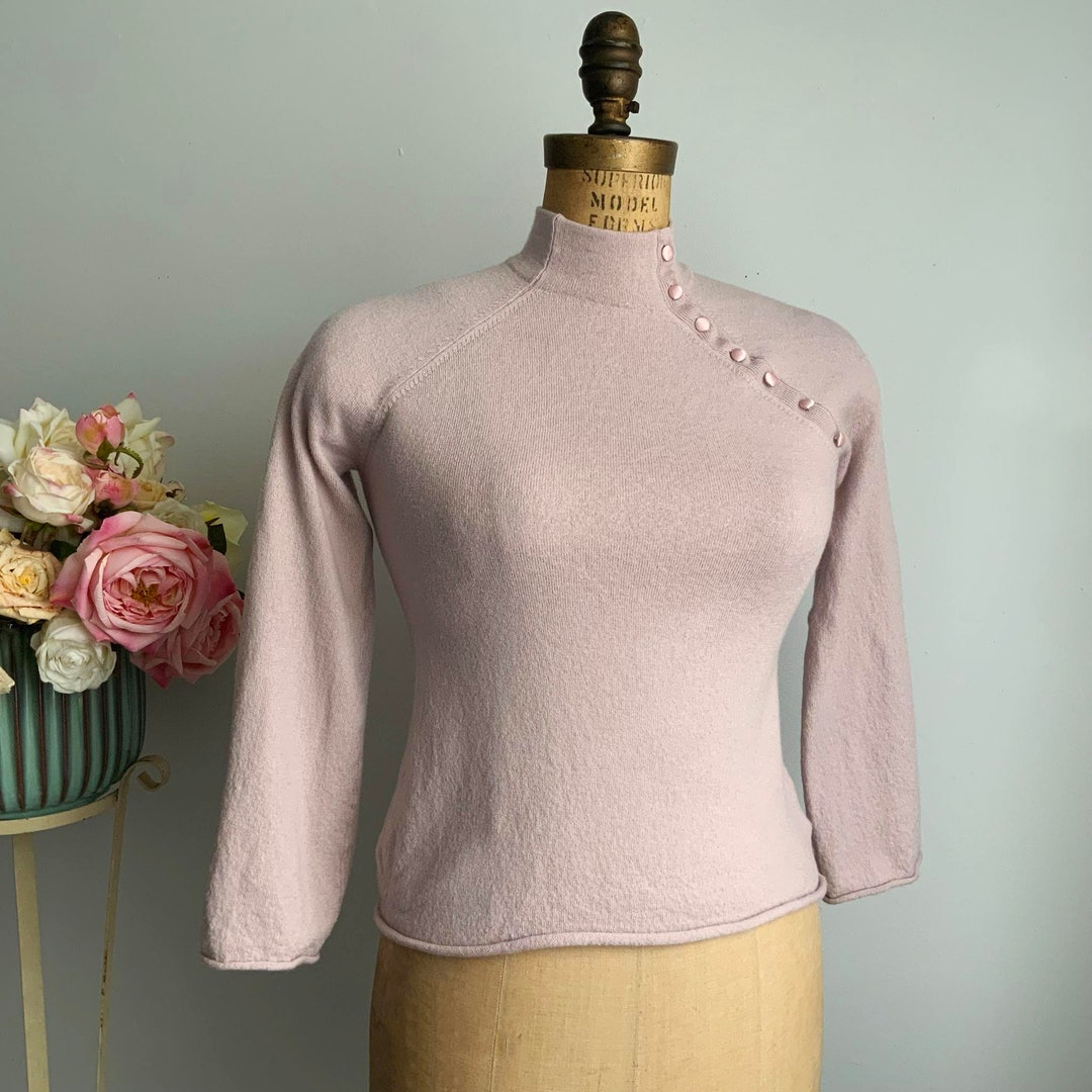 Vintage ADRIENNE VITTADINI Pale Purple Extra Fine Merino Wool Halter ...
