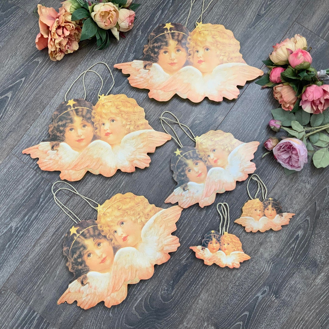 Vintage Angels Gift Paper Bag Set, Various Sizes Angels Gift Bag Set ...