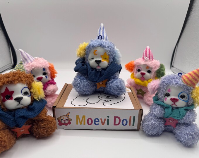 OOAK Art Doll BLIND BOX Clown Puppy Keychain Bag Charm - Etsy