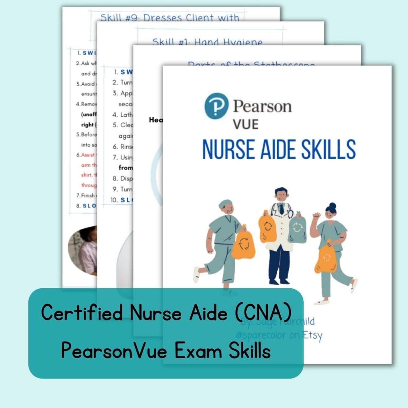 Nurse Aide Skills Study Guide - Etsy