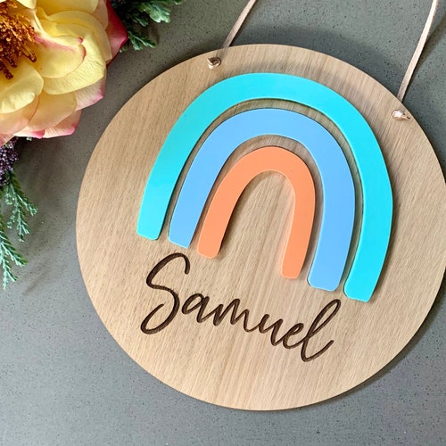 Custom Wooden Name Plaque Hanging Door Sign Nursery Decor - Etsy