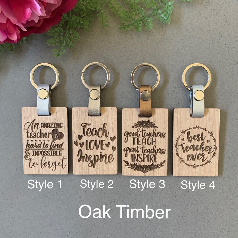 Wooden Keyring | Teacher Gifts | Teacher Quotes - Etsy