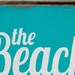 The Beach Where ... Ocean Beach Sign on Wood Beach Cottage Beach House ...