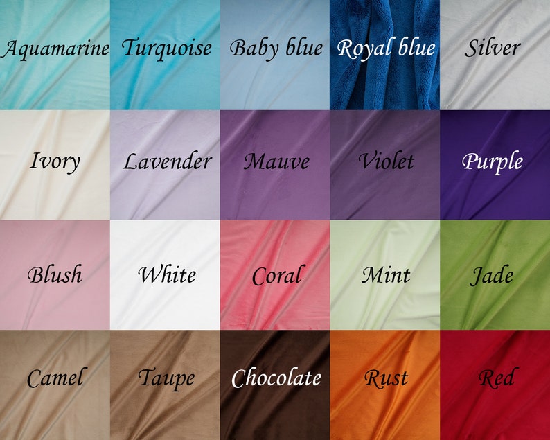 Ultrasoft Cuddle Minky Fabric 20 Colors 5860 | Etsy